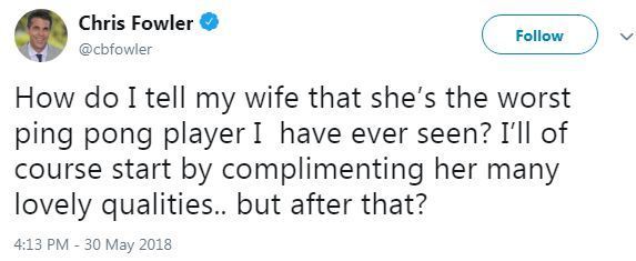 Chris-Fowler-Tweets-About-Wife-Jennifer-Dempster (1) - Players Bio