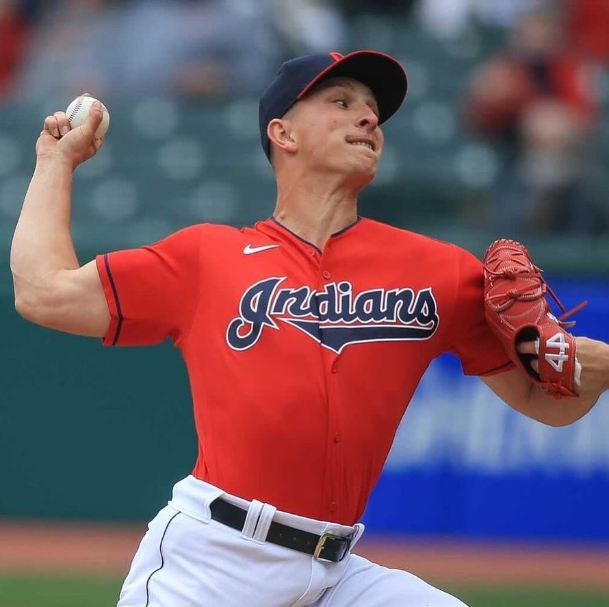 James Karinchak playing for the Indians - Players Bio