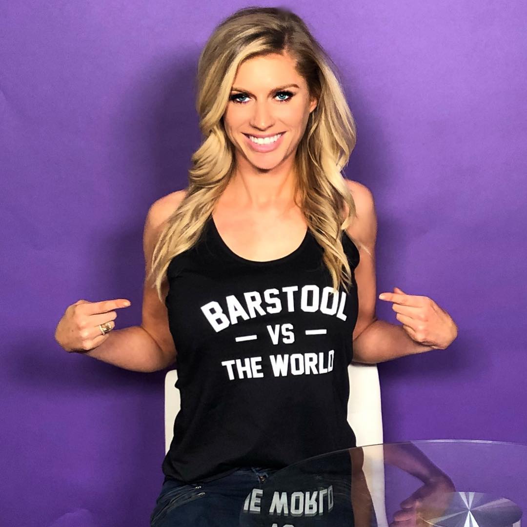 Kayce Smith wearing Barstool Sports merch - Players Bio