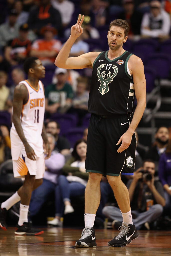 Gasol with the last played NBA team, Milwaukee Bucks - Players Bio