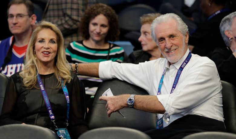 Pat Riley Pictured With His Wife - Players Bio