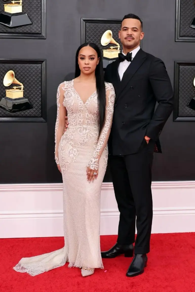 Kristy Sarah And Desmond Scott At The 64th Annual Grammy Awards ...