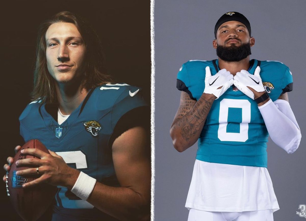 Quarterback Trevor Lawrence and Wide Receiver Gabe Davis's Sideline ...