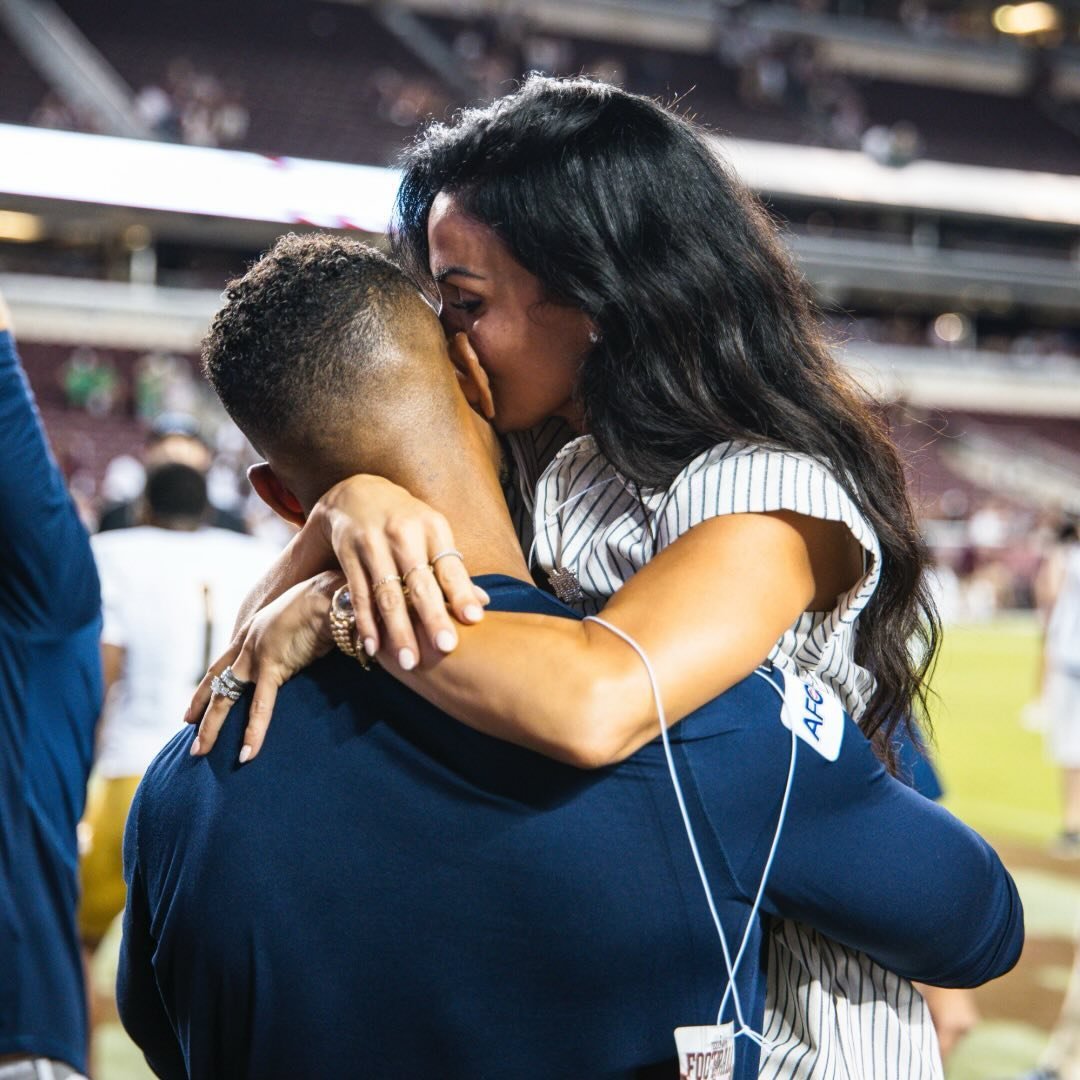 Marcus-Freeman-and-his-wife-Joanna-Freeman-embrace-in-a-celebratory-hug ... Marcus-Freeman-and-his-wife-Joanna-Freeman-embrace-in-a-celebratory-hug ...
