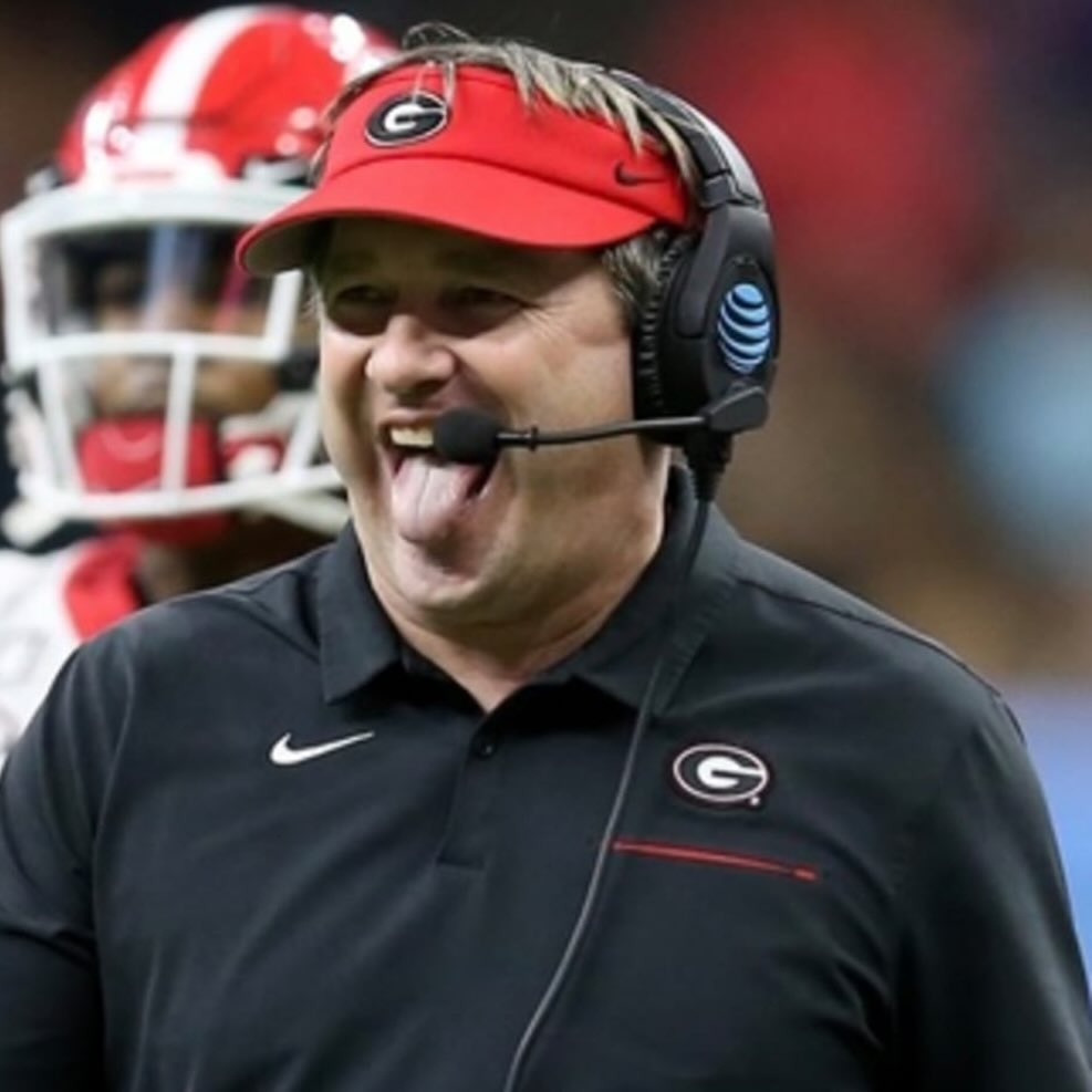 Current head football coach at the University of Georgia, Kirby Smart ...