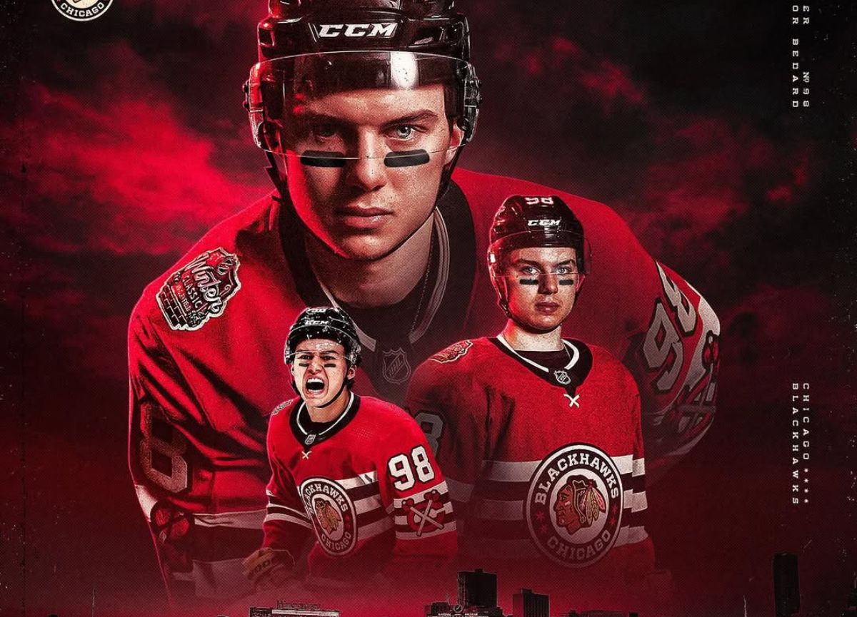 NHL Rising Star And Center For The Chicago Blackhawks, Connor Bedard's ...