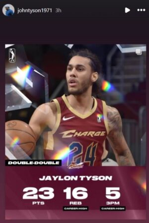 Cleveland Cavaliers G-League Player Jaylon Tyson Has His Parents, John ...