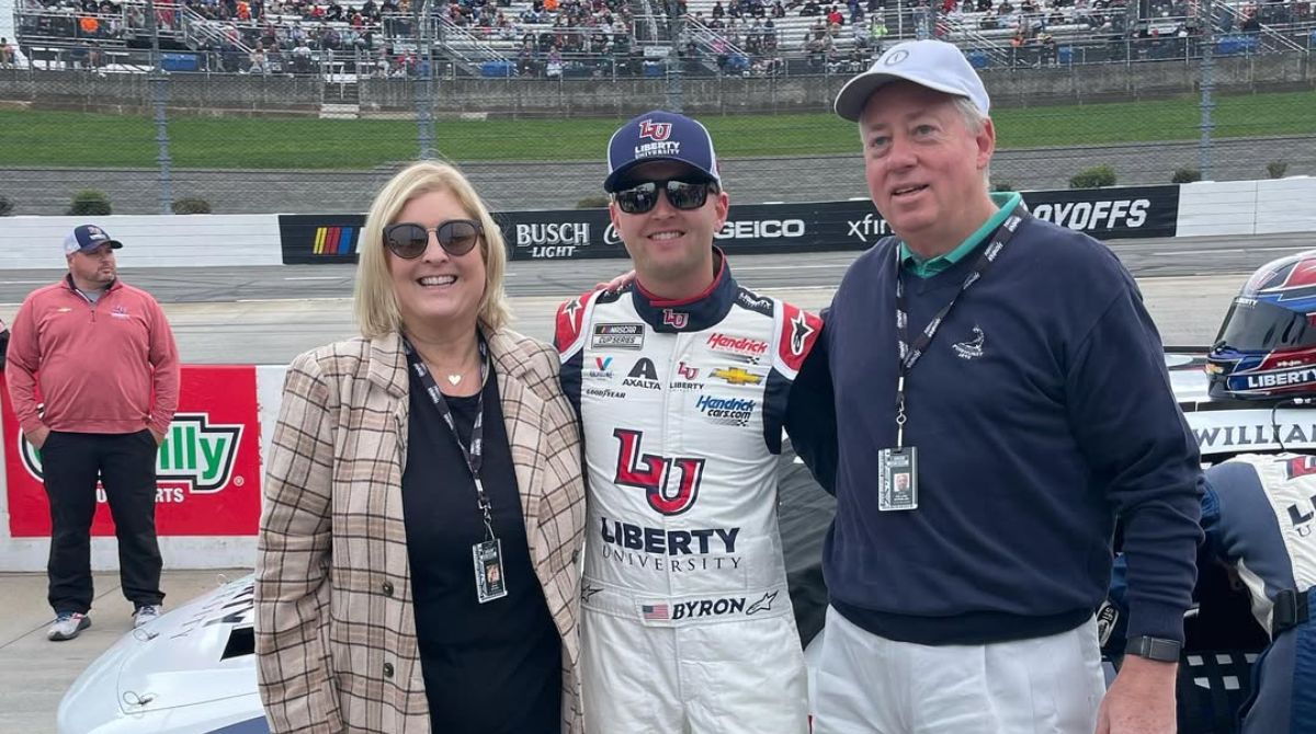 Parents Bill and Dana Celebrate William Byron Daytona Win