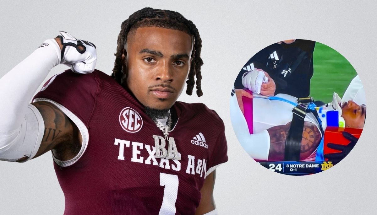 Texas A&M Aggies Safety Bryce Anderson Carted Off the Field With Neck ...