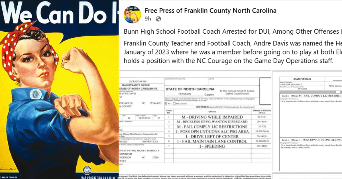Bunn High School Football Coach Arrested for DUI; Former College Player ...