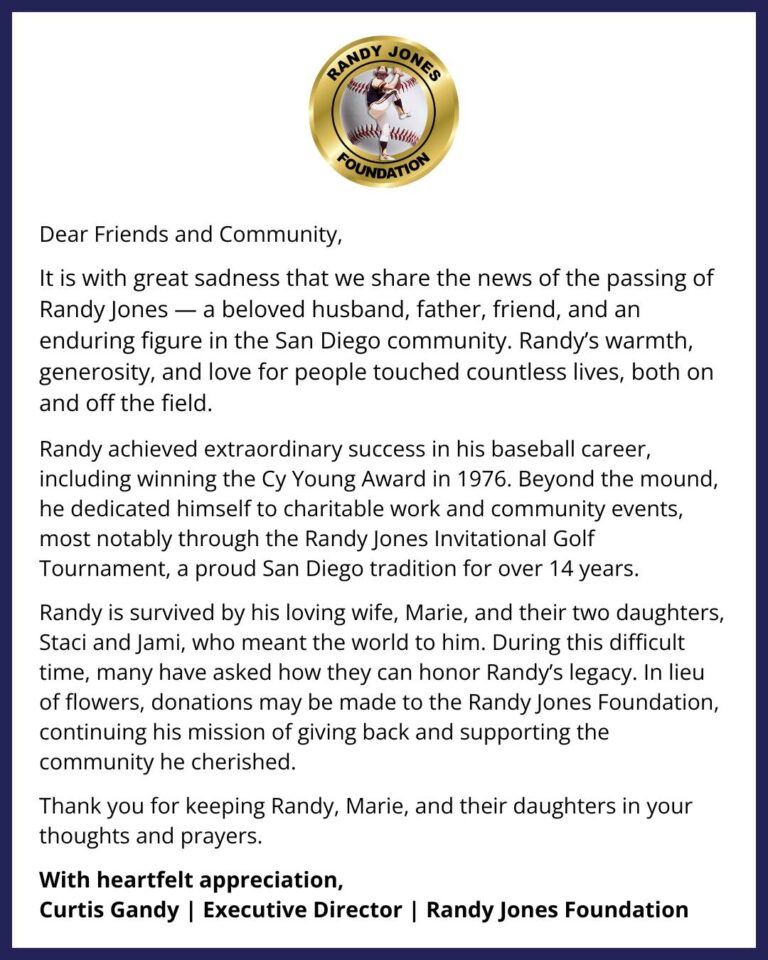 Padres legend Randy Jones, 1976 Cy Young winner and beloved sinkerball ...
